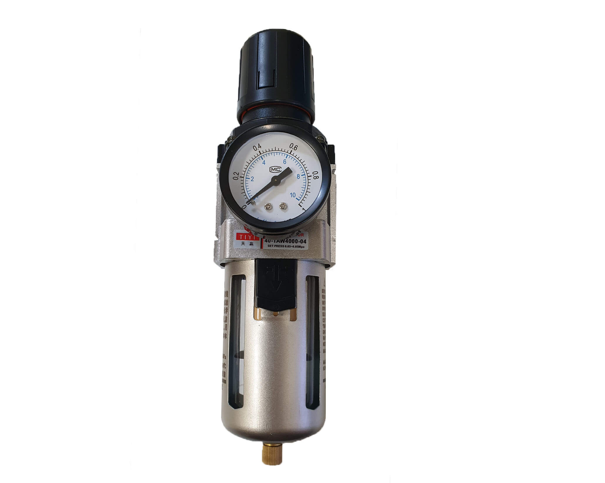 TIYI FRL Filter Regulator 1/2'' Air Source Processor Pressure Regulato ...